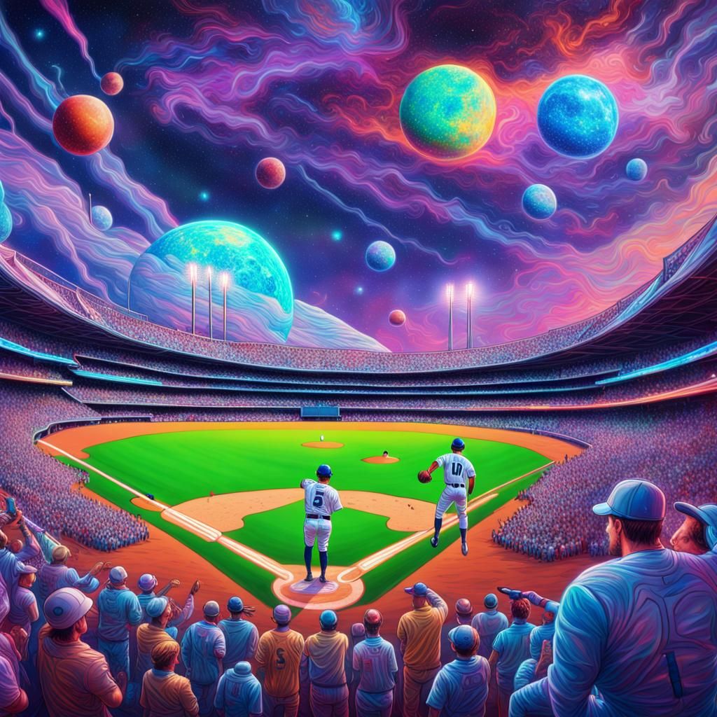 intergalactic baseball game - AI Generated Artwork - NightCafe Creator