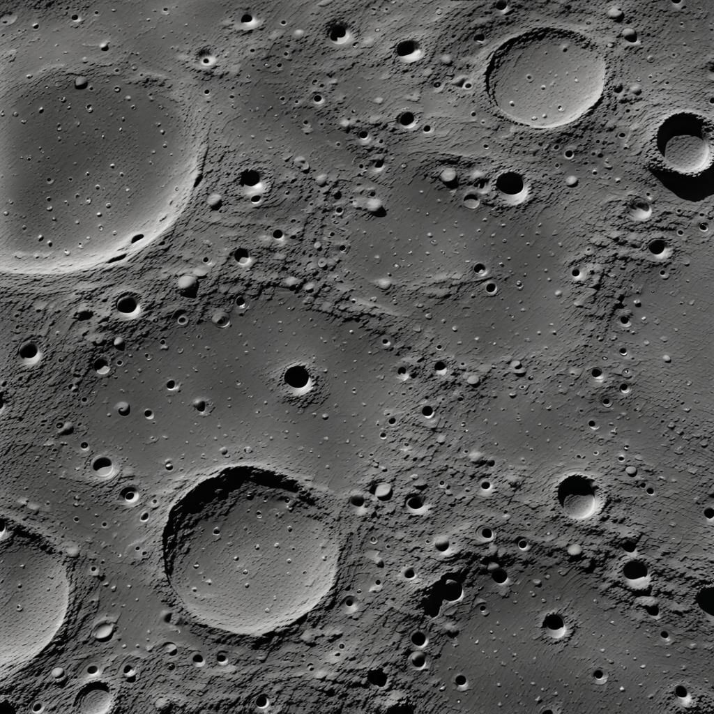 moon craters surface texture, many craters of varying sizes, looking ...