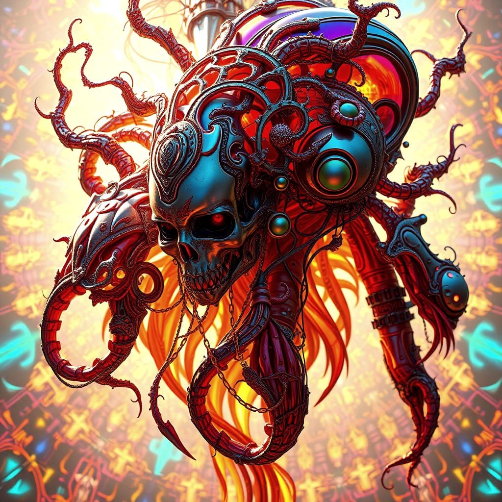Alien beetle - Surreal Futuristic Beetle Emerges from Cosmic...