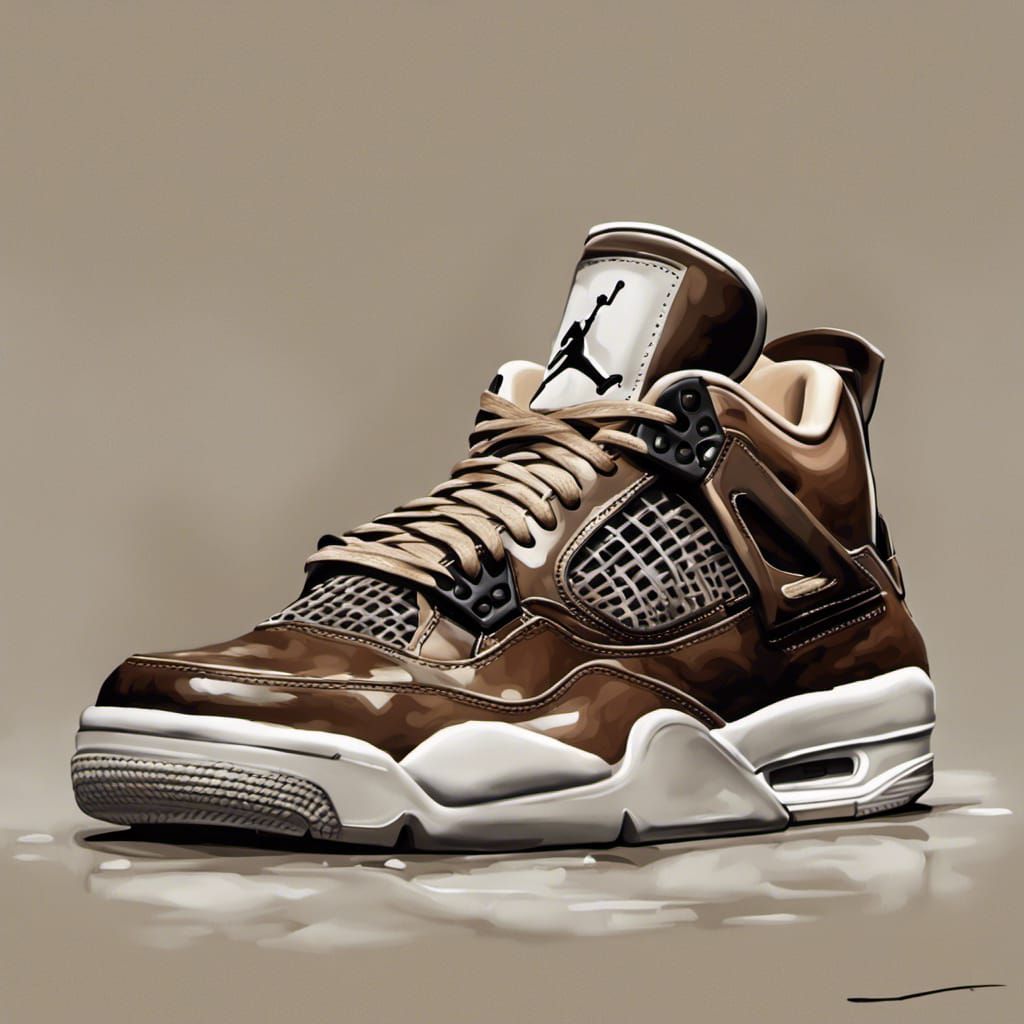Jordan 4 Mocha in an Oil Painting art style - AI Generated Artwork ...