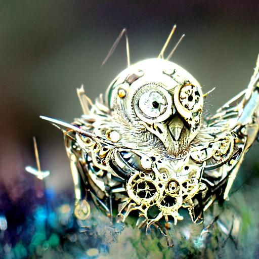 A Beautiful Clockwork Metal Owl trending on Artstation - AI Generated Artwork - NightCafe Creator