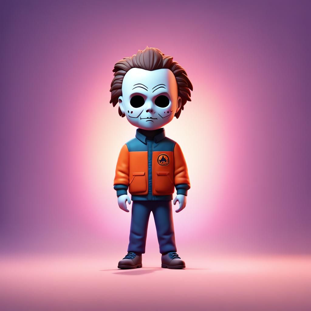 Cute Cartoon Michael Myers - AI Generated Artwork - NightCafe Creator