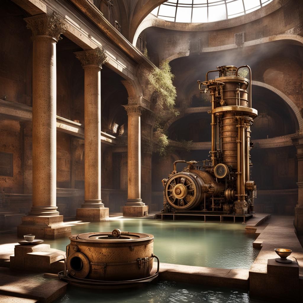 Ancient baths of Rome - AI Generated Artwork - NightCafe Creator
