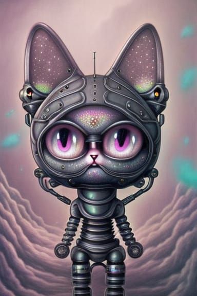 Anti Evil Cosmo Purr - AI Generated Artwork - NightCafe Creator