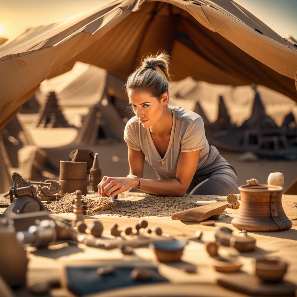 Sorting the artifacts at the archaeological dig site - AI Generated ...