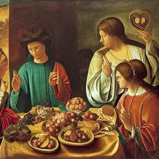 Renaissance Masterpiece: Conversation Hearts as th... - AI Art