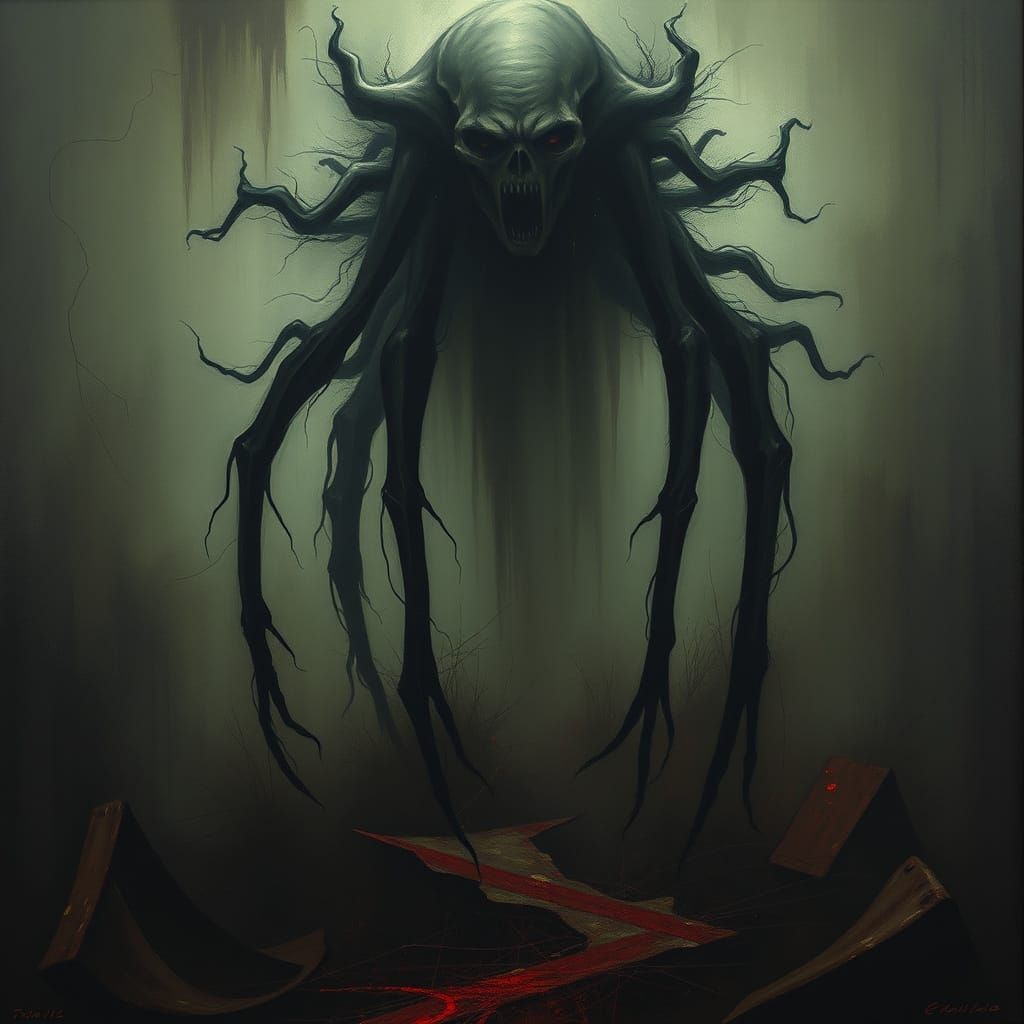 bad to the bone - Dark, Foreboding Landscape in Eerie, Distu...