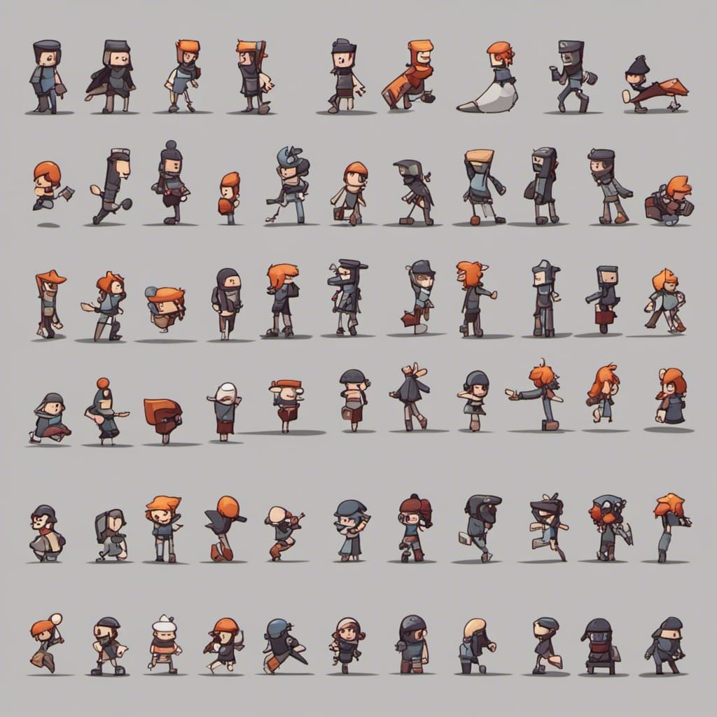 Simple 2d platformer character examples - AI Generated Artwork ...