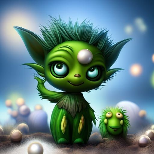 Baby alien grinch - AI Generated Artwork - NightCafe Creator