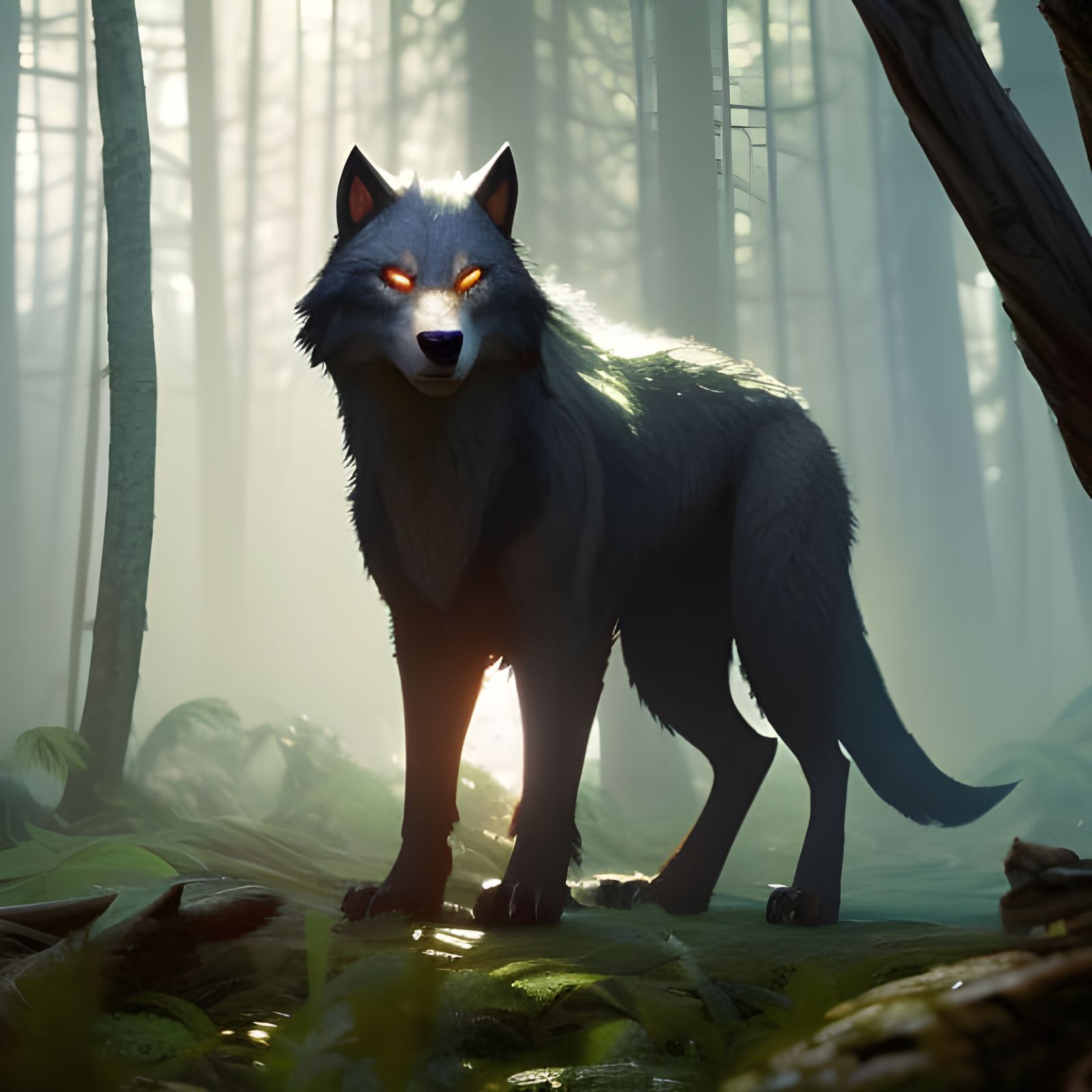 werewolf forest guardian, 8k resolution concept art by Greg Rutkowski ...