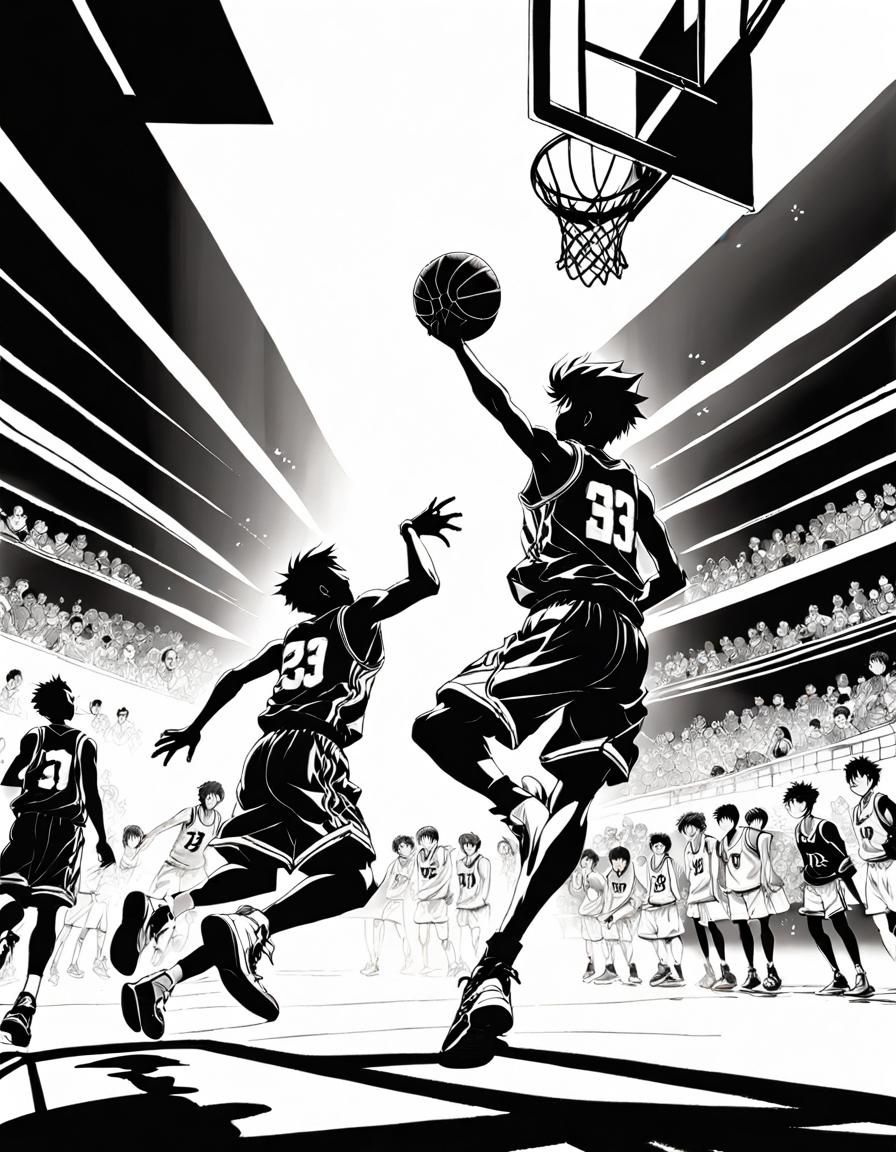 Basket-ball match - AI Generated Artwork - NightCafe Creator