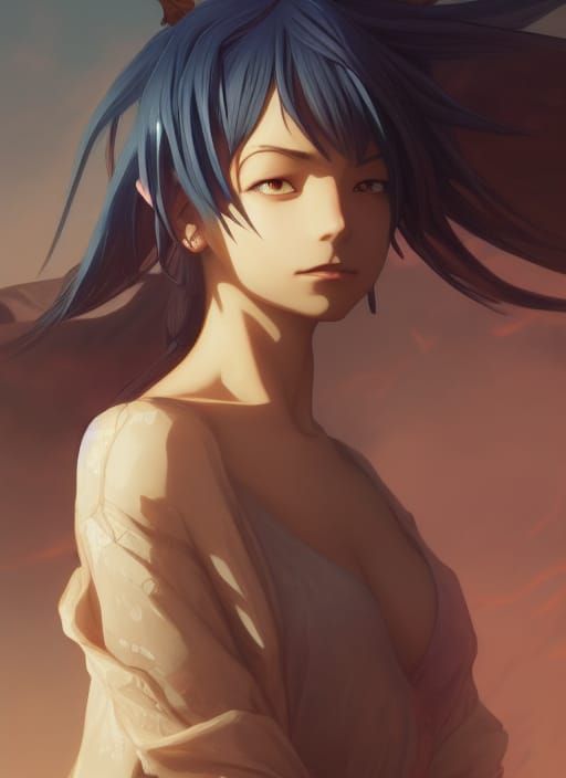 Dragon Girl, Anime Key Visual, by Makoto Shinkai, Deep Color, Intricate ...