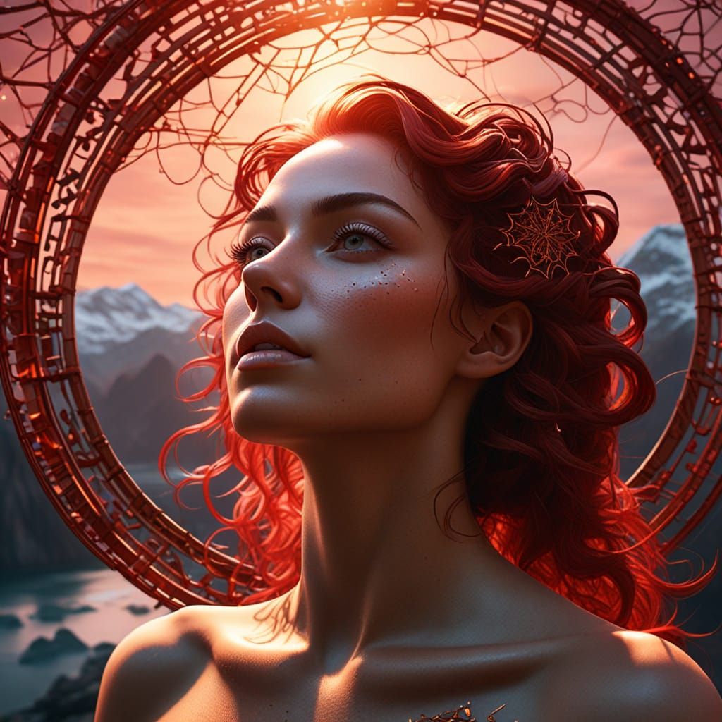 Ethereal Sunshine Goddess in Radiant, Golden Light - AI Art