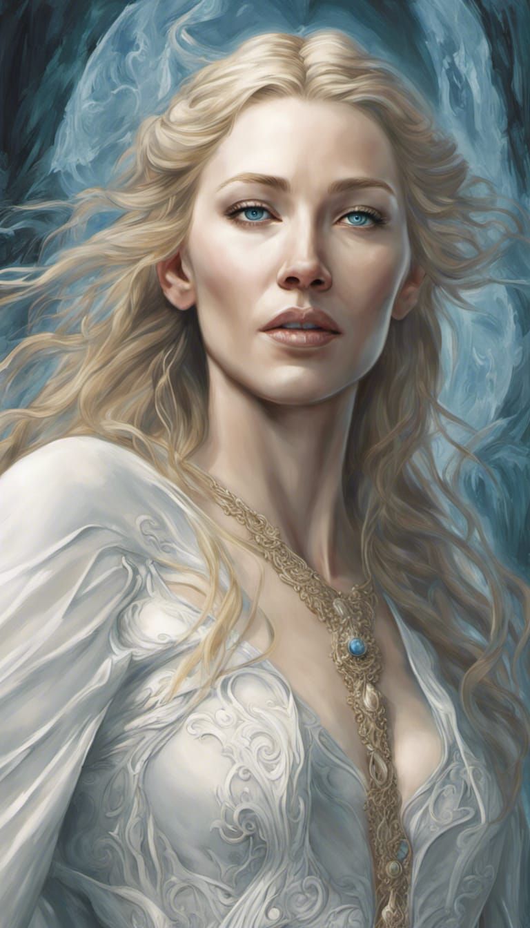 Shes Beautiful Cate Blanchett As Lady Galadriel Blue Eyes Blonde