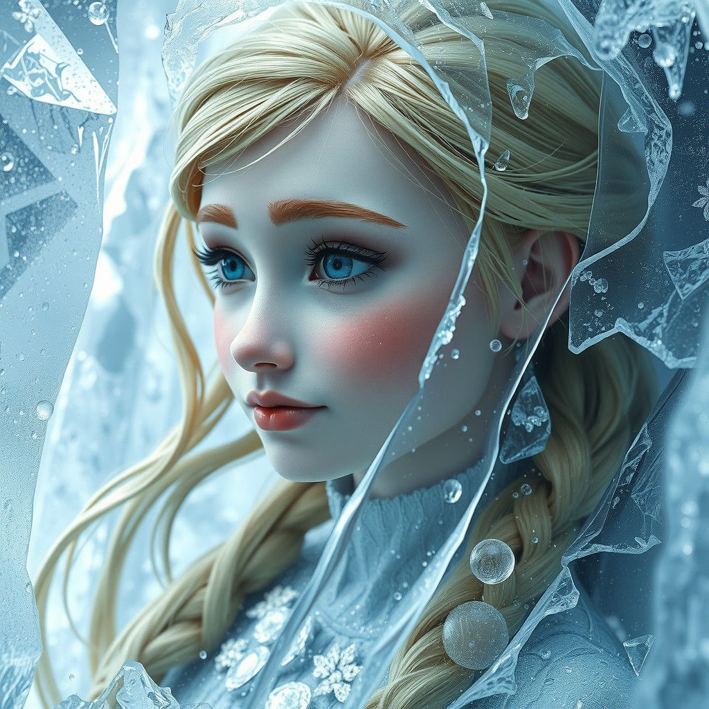 Anna Frozen into crystal clear ice - Frozen Regal Princess i...