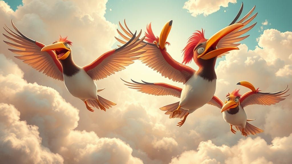 Wacky birds flying under the radar!