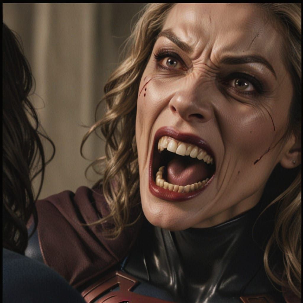 Supergirl Transformed into a Bloodthirsty Vampire ... - AI Art