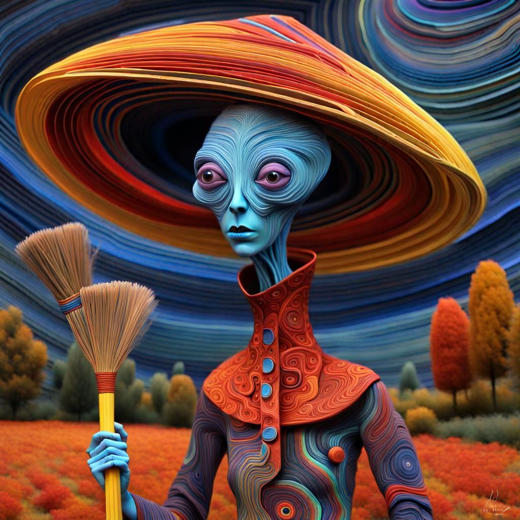 alien broom - AI Generated Artwork - NightCafe Creator