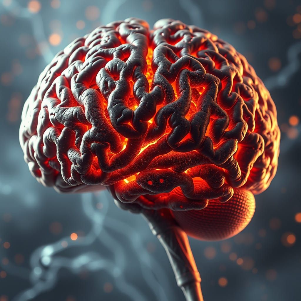 Epic Cerebral Cortex Digital Matte Painting - AI Art