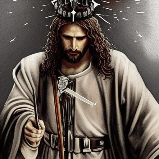 i gave jesus a knife help please - AI Generated Artwork - NightCafe Creator