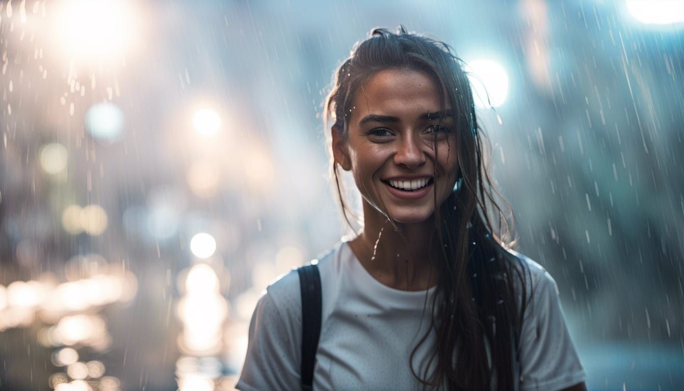 Girl in Rain (1529926865) - AI Generated Artwork - NightCafe Creator