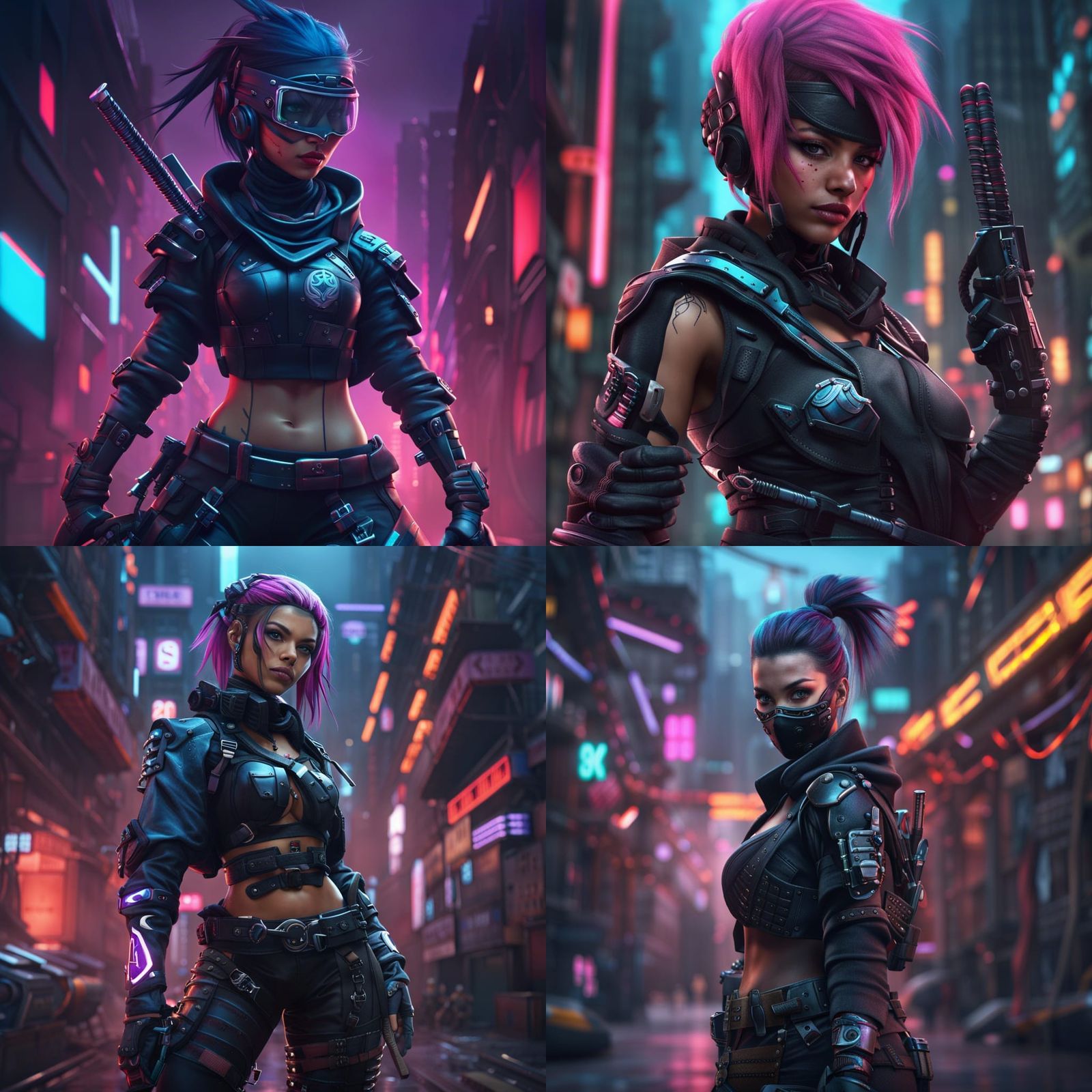 Cyber&Punk ninja assassin - AI Generated Artwork - NightCafe Creator