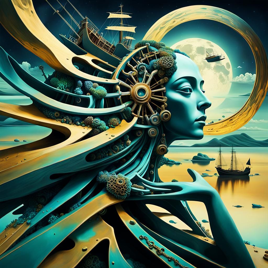 Underwater ship wreck a surreal digital art piece depicting keys ...