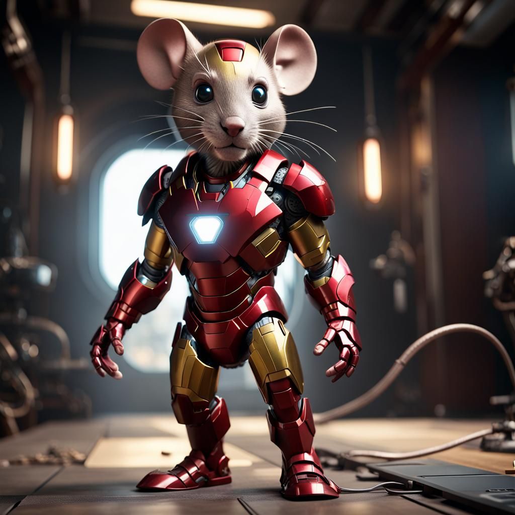 "I am Iron Mouse" (V1) - AI Generated Artwork - NightCafe Creator
