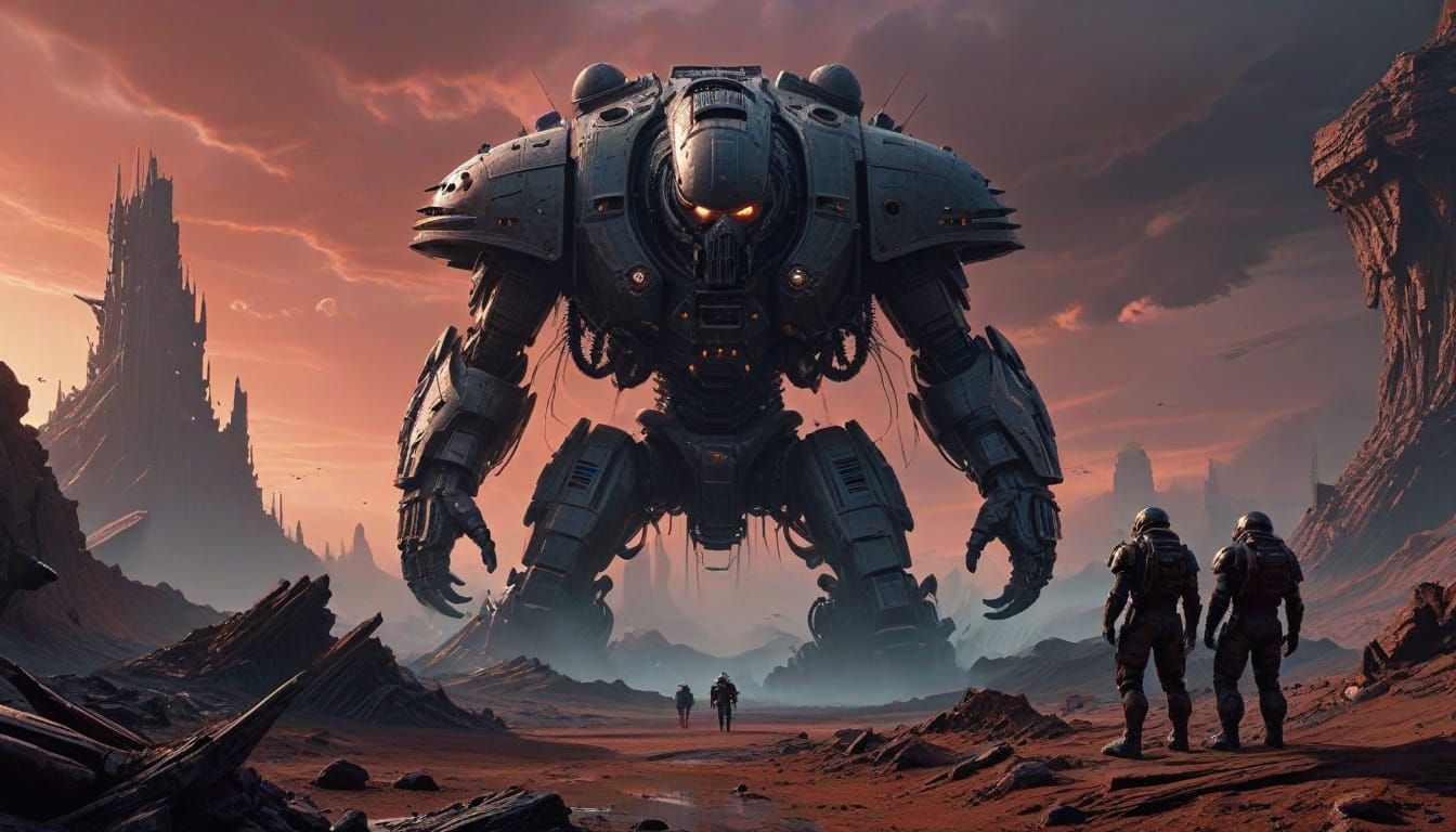 The exobot is ready to load the landing