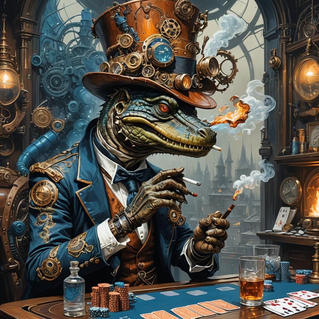 Timothy the Croc, ace poker player - AI Generated Artwork - NightCafe ...