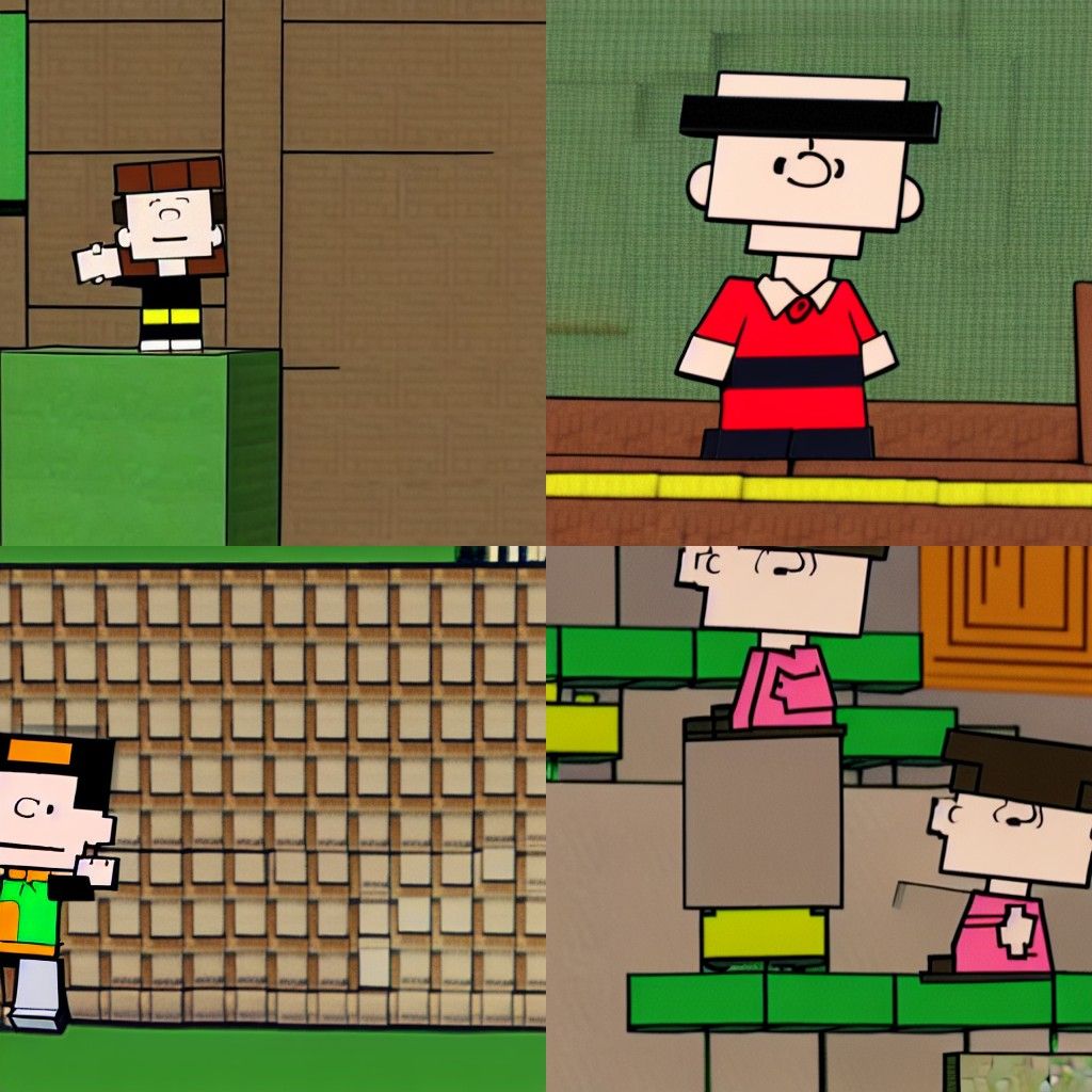 Charlie Brown as a Minecraft mob - AI Generated Artwork - NightCafe Creator