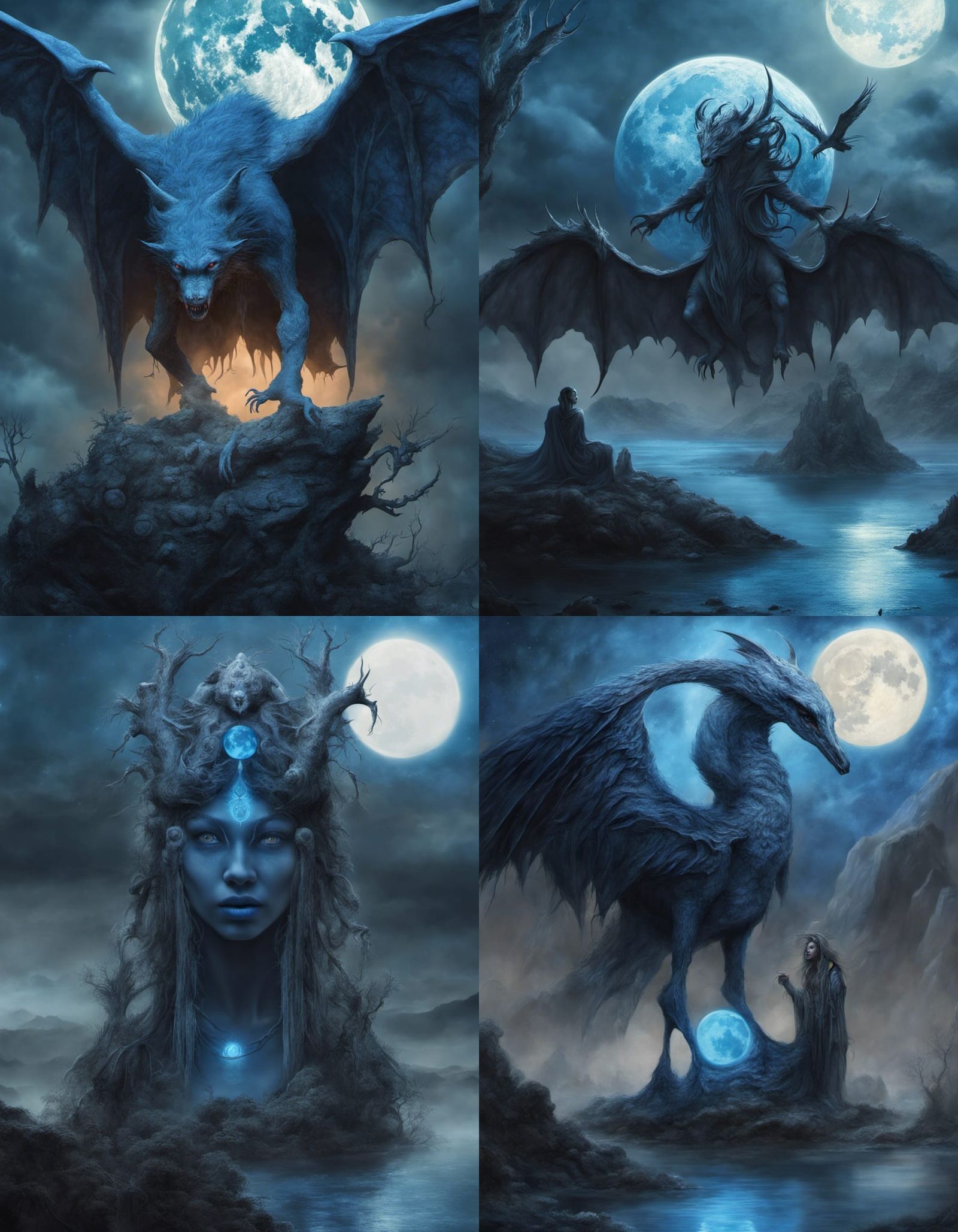 otherworldly creatures, spiritual connections_with the land to create ...