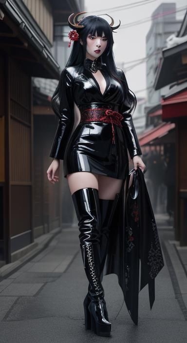 Japanese Demon Girl - AI Generated Artwork - NightCafe Creator