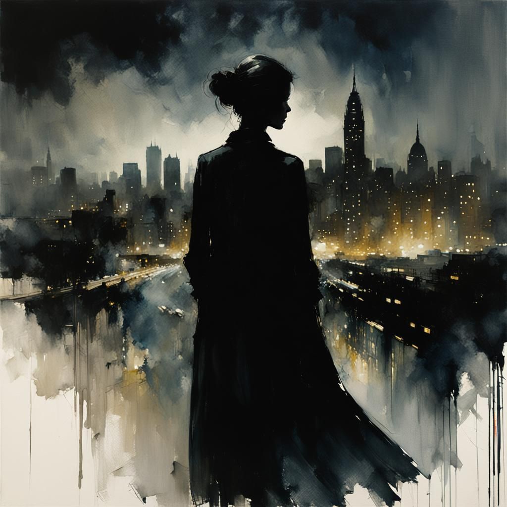 Dark & Moody Watercolor Art - AI Generated Artwork - NightCafe Creator