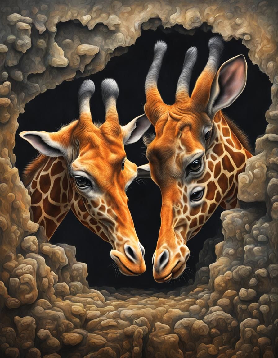 The giraffe den - AI Generated Artwork - NightCafe Creator