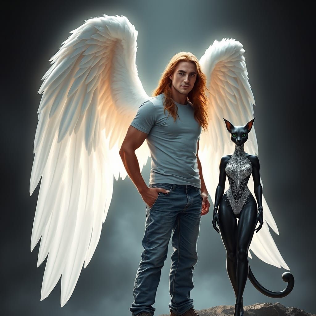 Gaisa and his felinoid companion Kiko