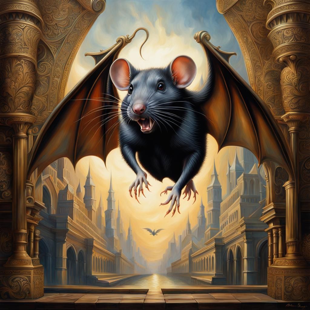It is the Bat Rat - AI Generated Artwork - NightCafe Creator