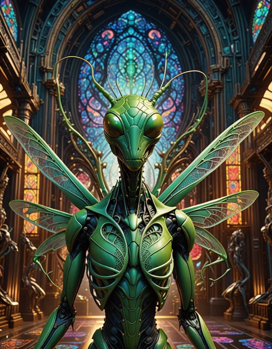 humanoid Praying mantis - humanoid Praying mantis