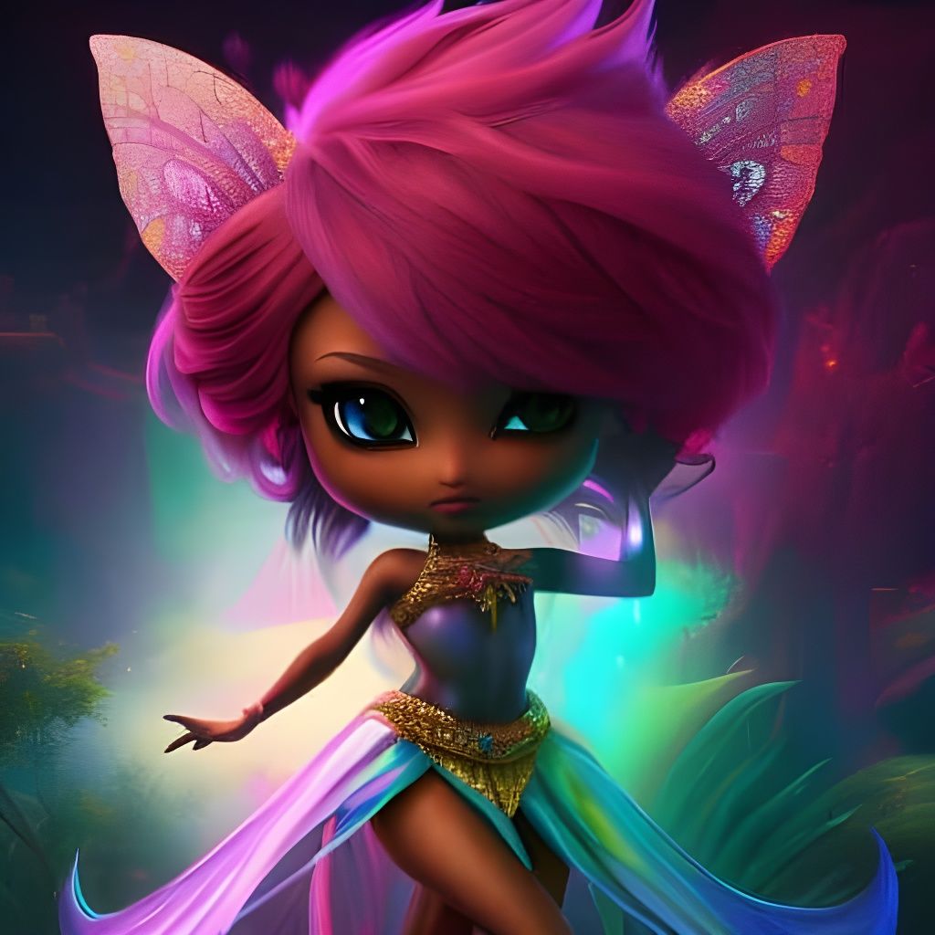 pixie chibi style #4 - AI Generated Artwork - NightCafe Creator