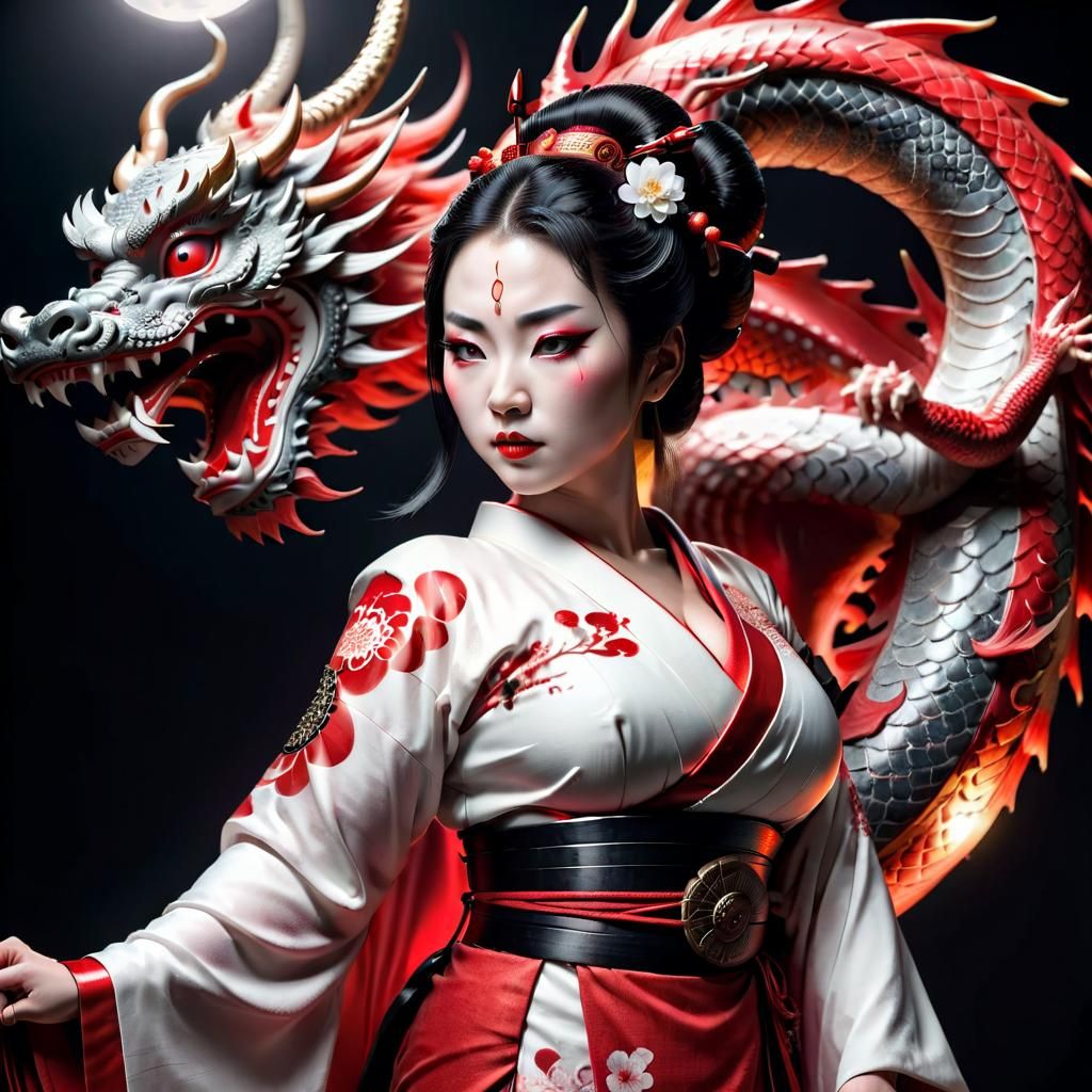 Geisha warrior - AI Generated Artwork - NightCafe Creator