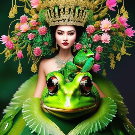 The Frog Queen - AI Generated Artwork - NightCafe Creator