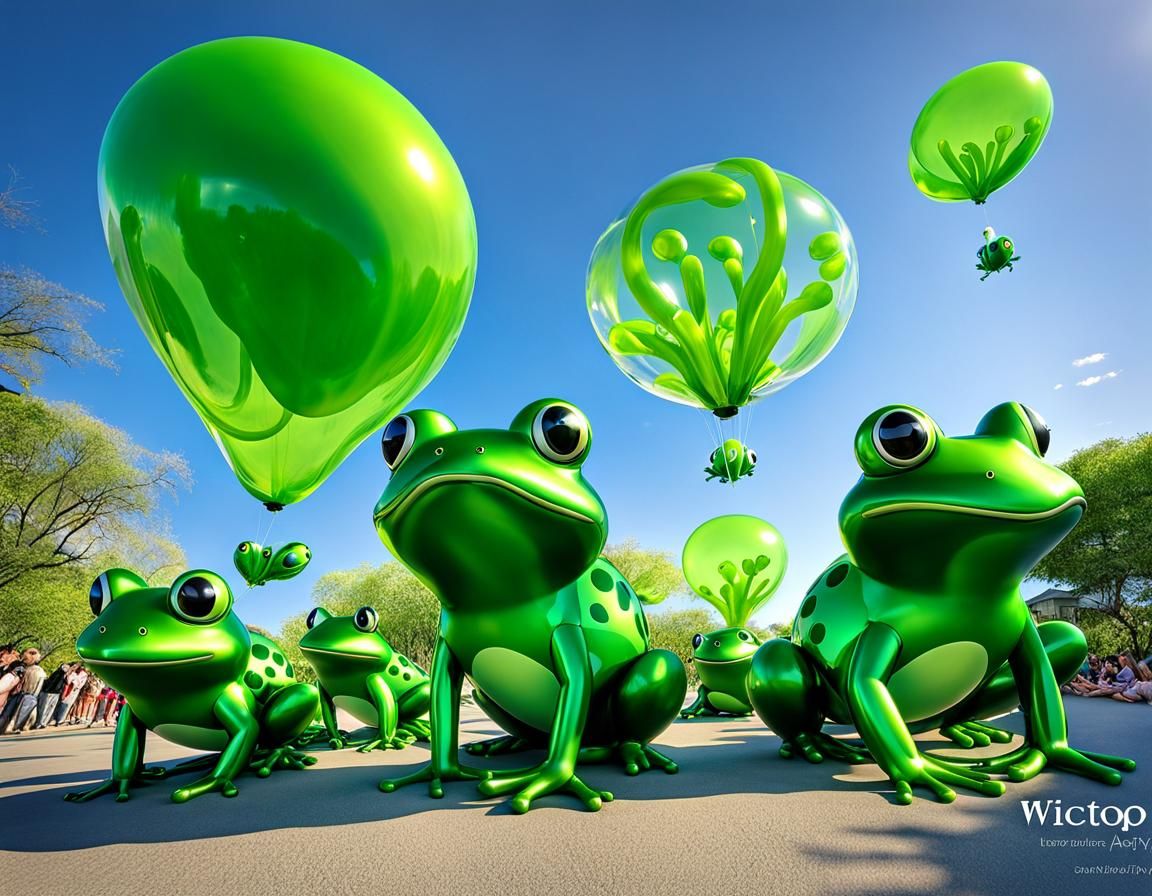 Frog Parade - AI Generated Artwork - NightCafe Creator
