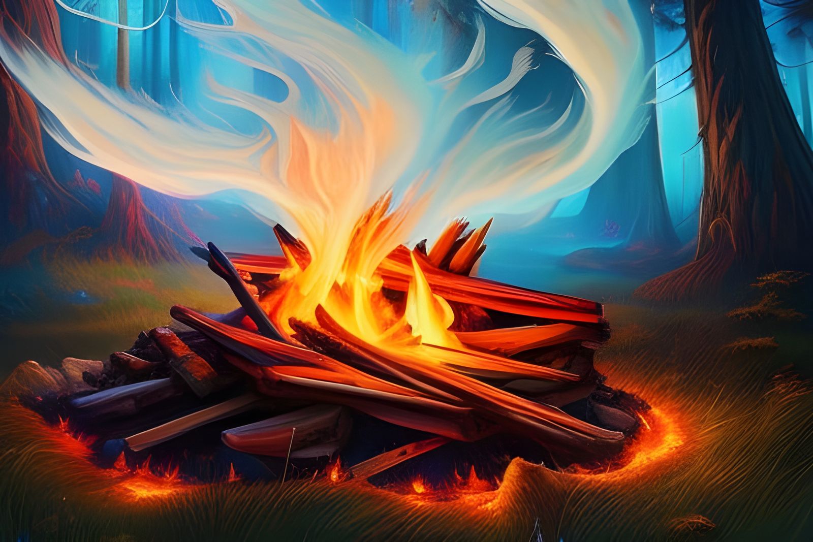 Campfire - AI Generated Artwork - NightCafe Creator