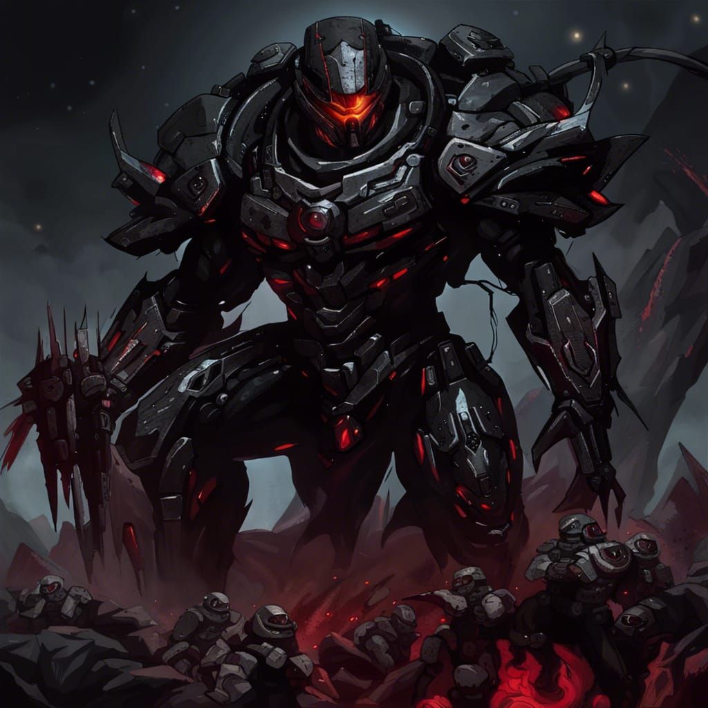 Male soldier heavy armored black futuristic spartan armor halo ...