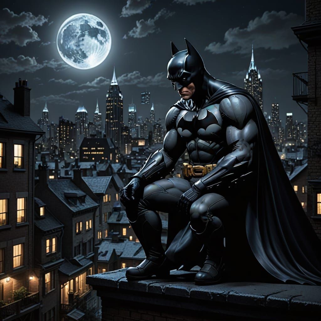 Gotham City, sleep well - Gotham City Under Full Moon