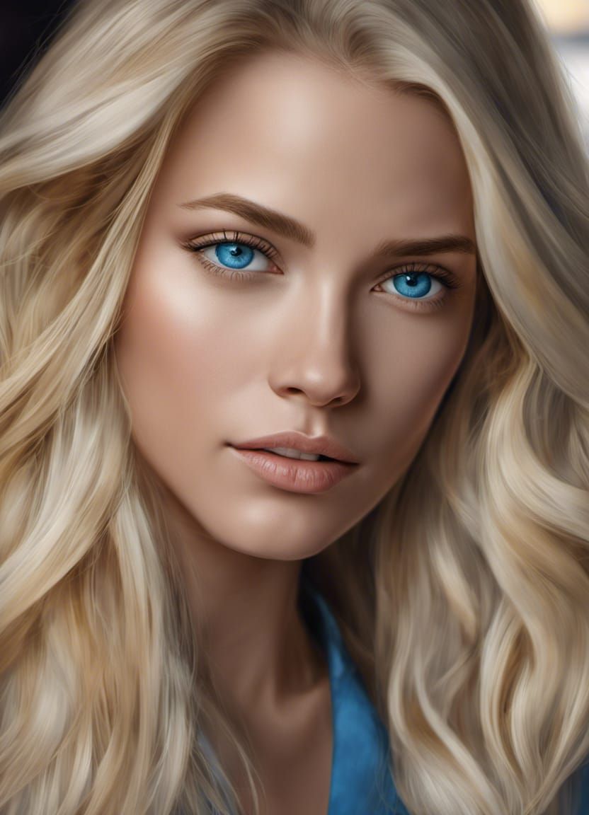 Blonde Portrait - AI Generated Artwork - NightCafe Creator
