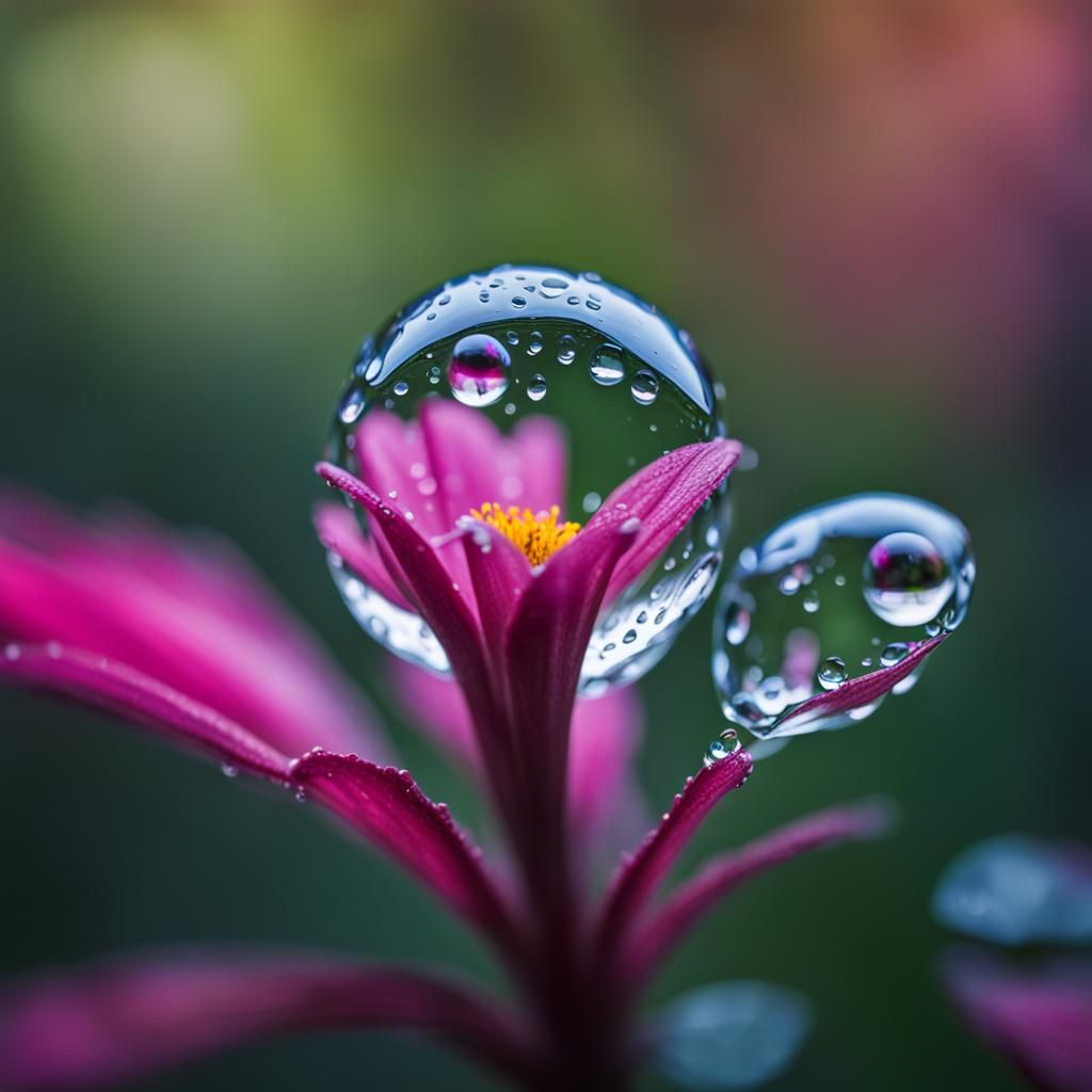 Flower drops - AI Generated Artwork - NightCafe Creator
