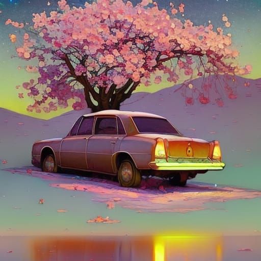 Car and tree series - AI Generated Artwork - NightCafe Creator