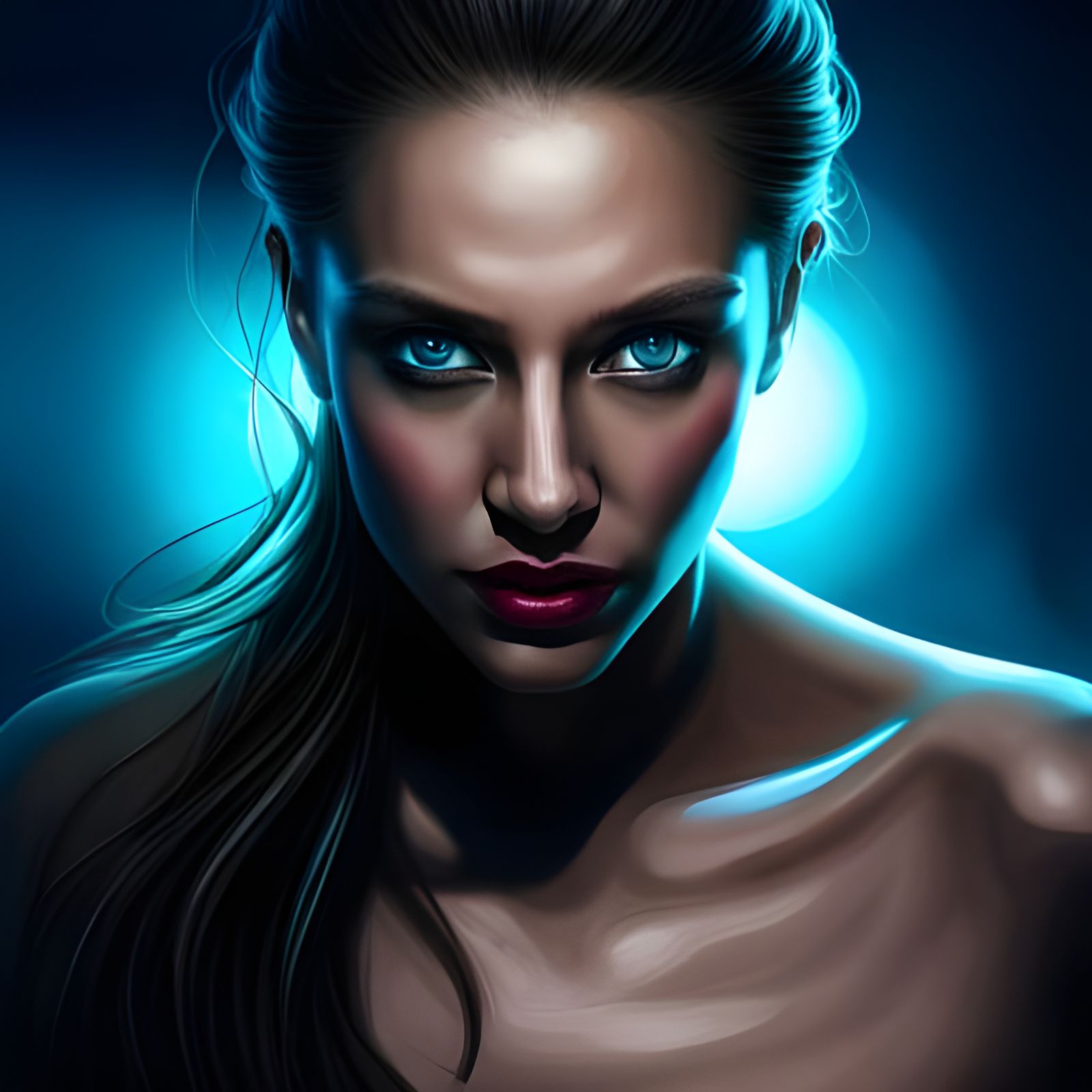 Face emerging from darkness - AI Generated Artwork - NightCafe Creator