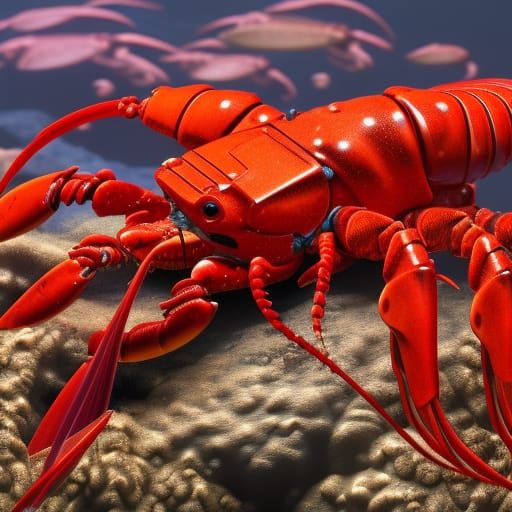 Cyborg lobster - AI Generated Artwork - NightCafe Creator